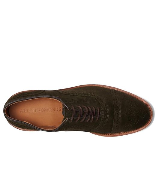 Allen Edmonds Strandmok Cap Toes (Hunting Suede) Lace Up Wing Tip Shoes ...
