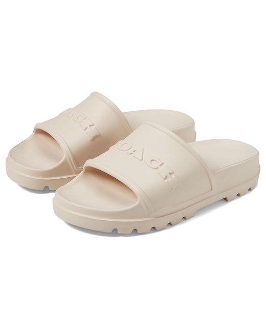 COACH Jesse Slide (Ivory) Shoes in White | Lyst