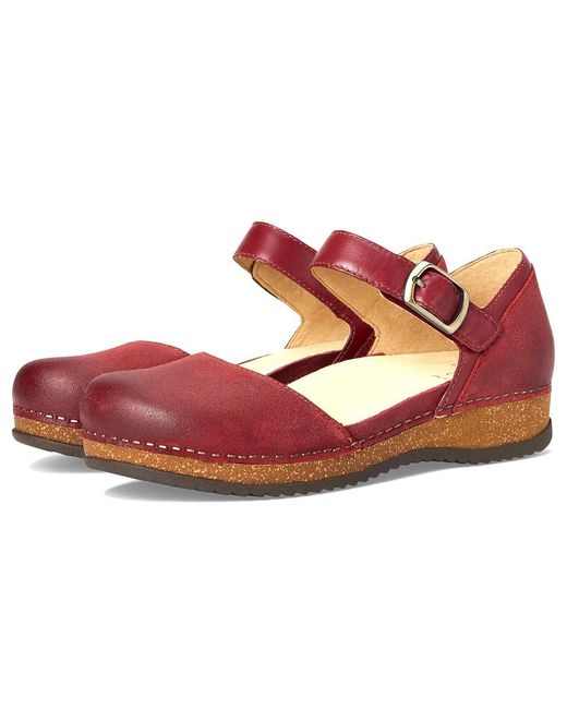 Dansko Mae Maryjane Shoes, Eva/Latex/Leather in Red | Lyst