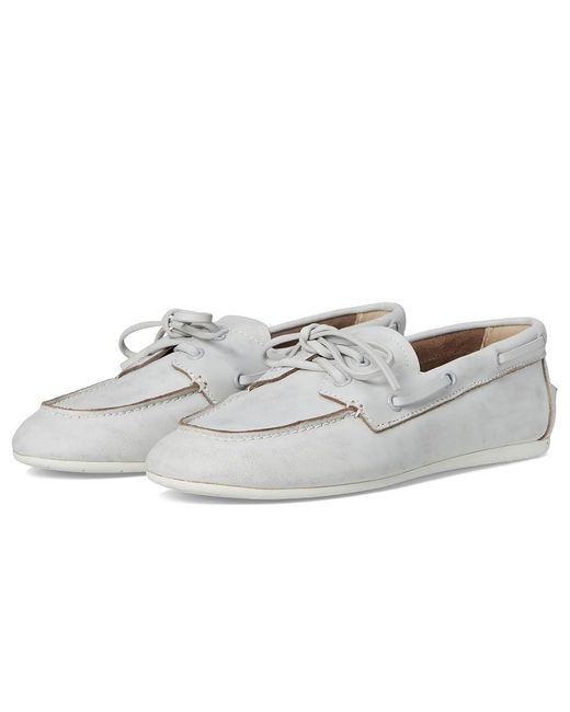 Steve Madden Sag ( Leather) Flat Shoes in White | Lyst