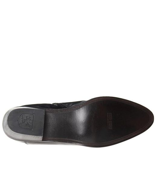 Stacy Adams Santos Plain Toe Side Zip Boot ( Leather) Shoes in Black ...