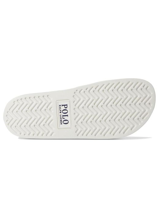 Polo Ralph Lauren Polo Bear Slide Wedge Shoes Heritage Bear in White ...