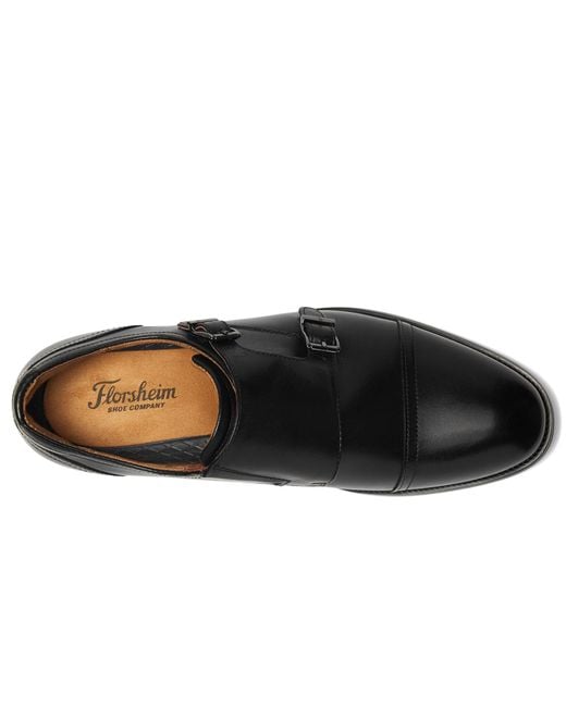 Florsheim Rucci Cap Toe Double Monk Oxford in Black for Men | Lyst