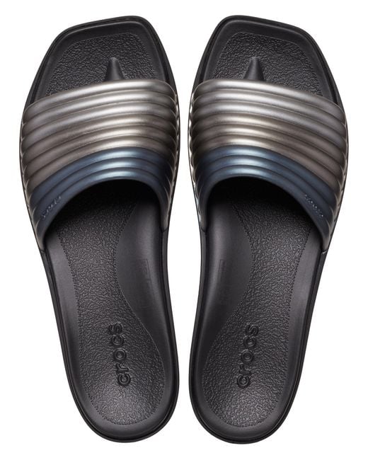 Crocs™ Miami Slide Sandals in Black | Lyst