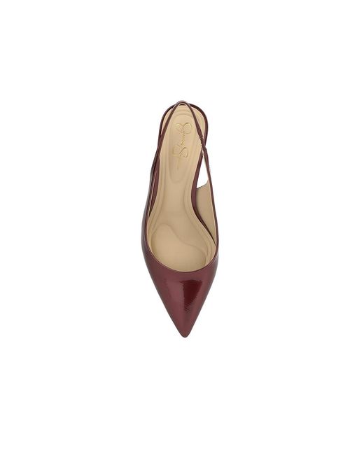 Jessica Simpson Souli Classic Slingback Pump (Oxblood) High Heels in ...
