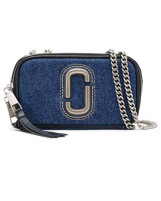 Marc Jacobs The Denim Chain Snapshot (Dark Wash) Cross Body Handbags in ...