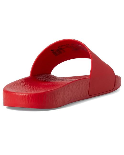 Polo Ralph Lauren Signature Pony Slide Wedge Shoes Rl 2000 14 D in Red ...