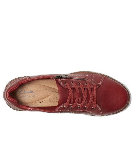 Clarks Caroline Janna ( Leather) Shoes in Red | Lyst