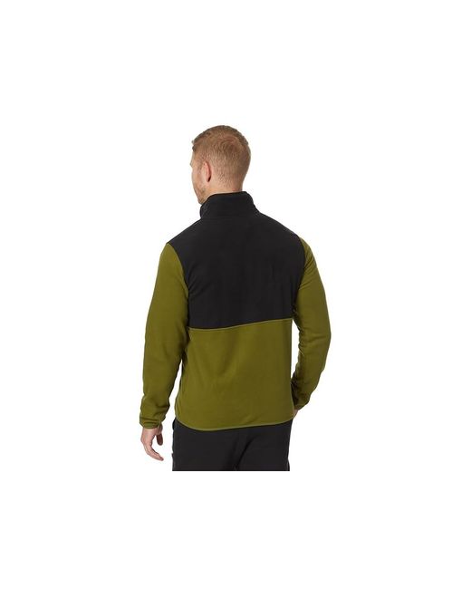 The North Face Glacier Fleece 1/2 Zip (Forest/Tnf) Coat in Black for ...