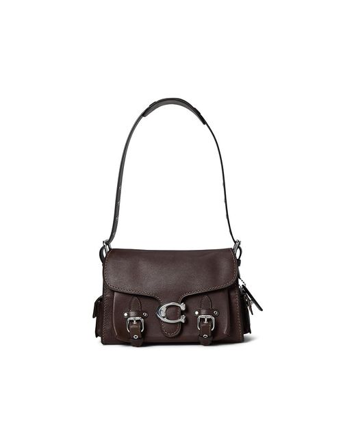 COACH Western Tabby Shoulder Handbags, Leather/Suede in Black | Lyst