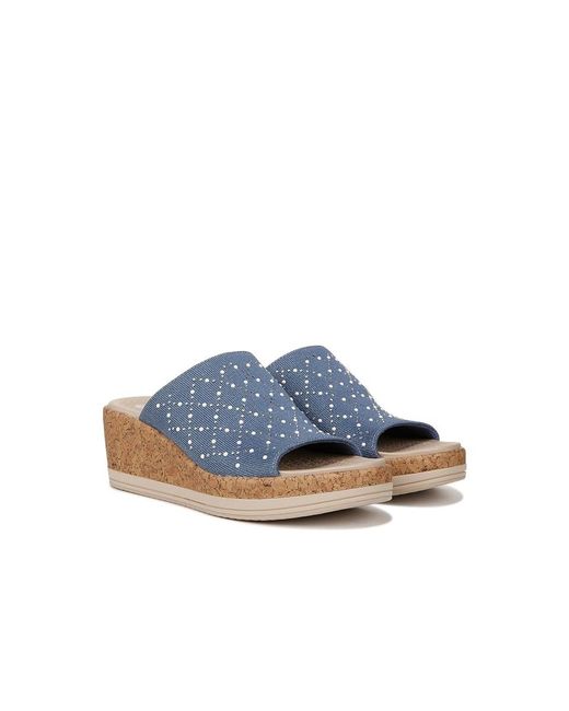 Bzees Royal Wedge Sandals ( Shimmer) Sandals in Blue | Lyst