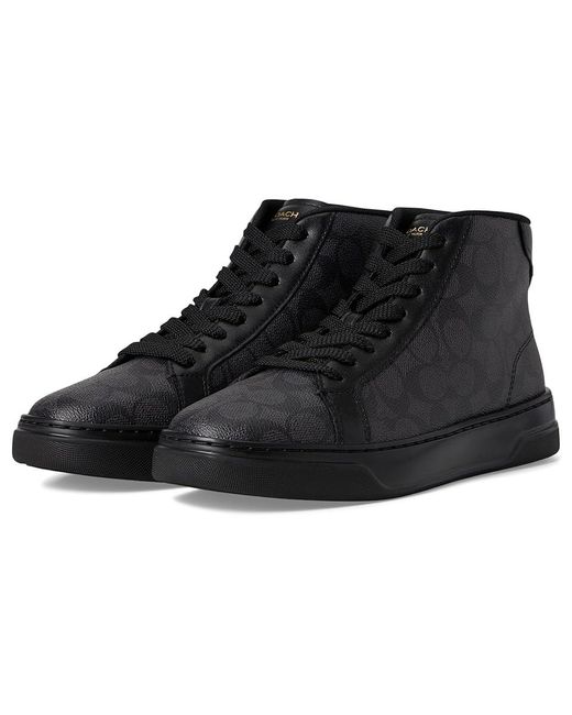 COACH High Line High Top Sneaker in Black for Men | Lyst