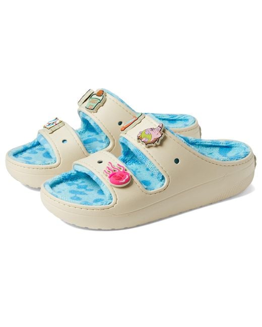Crocs™ Spongebob Squarepants Cozzzy Terry Sandal in Blue | Lyst