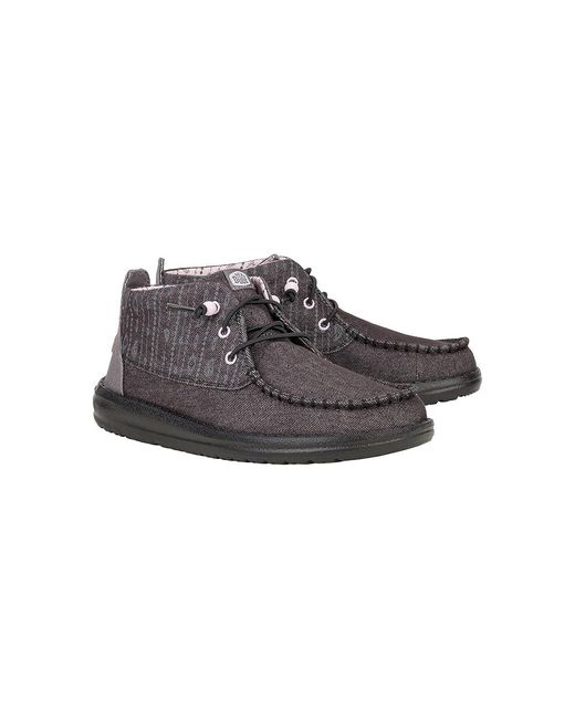 Hey Dude Wendy Mid Festival (/) Flat Shoes in Gray | Lyst