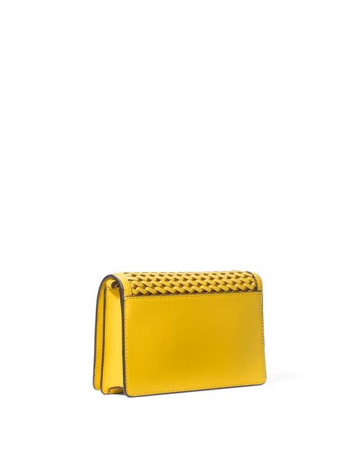 MICHAEL Michael Kors Jet Set Medium Flap Chain Crossbody in Yellow | Lyst