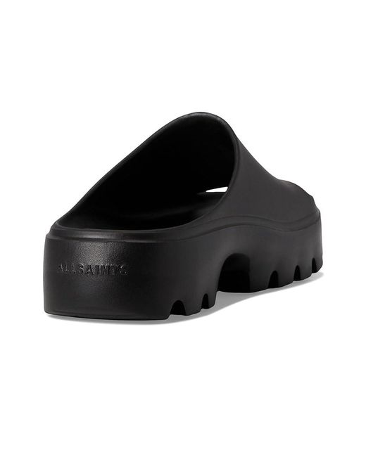AllSaints Eclipse Slider Wedge Shoes, Manmade in Black | Lyst