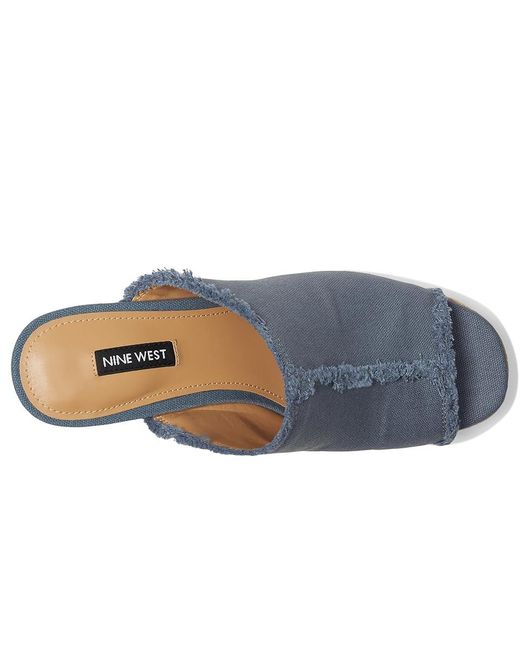 Nine West Baja Dress Sandals, Canvas in Blue | Lyst