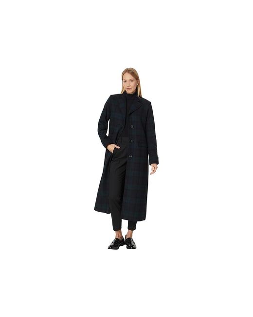 Ralph Lauren Wool Sb Maxi Reefer 48 ( Watch) Coat in Black | Lyst
