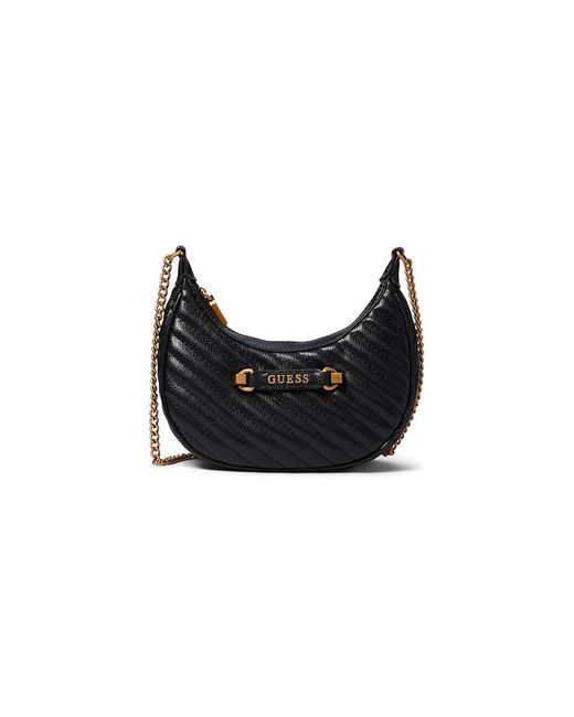 Guess Sela Mini Crossbody Hobo () Cross Body Handbags in Black | Lyst