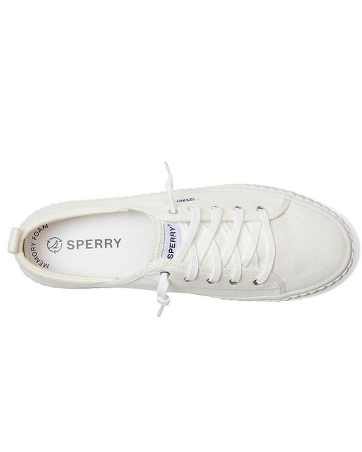 Sperry Top-Sider Pier Wave Platform Lace-up Sneaker in White | Lyst