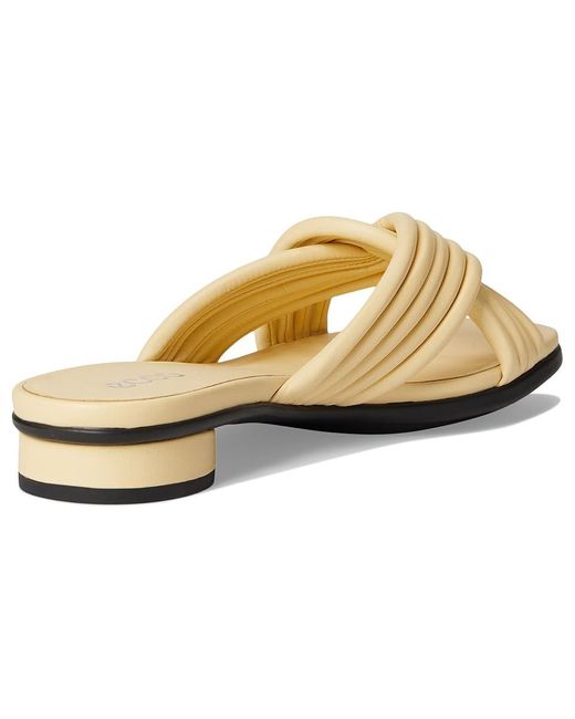 Ecco Sculpted Alba 25 Slide Sandal Sandals, Leather in Metallic | Lyst