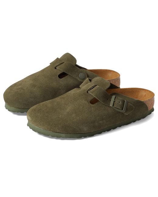 Birkenstock Boston in Green | Lyst