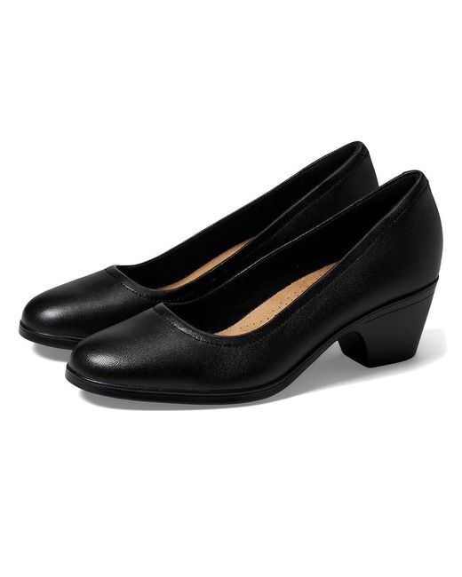 Clarks Emily2 Ruby ( Leather) High Heels in Black | Lyst