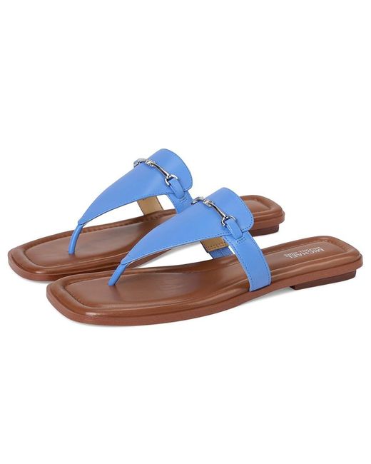 MICHAEL Michael Kors Lena Thong Sandals, Leather in Blue | Lyst