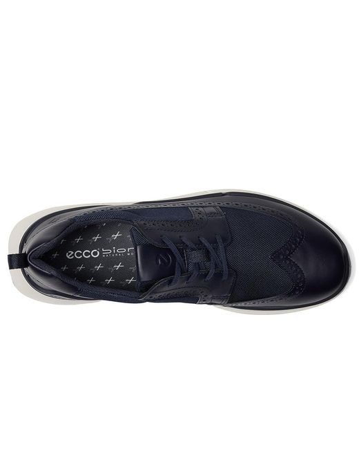 Ecco Biom Brogue Sneakers in Blue for Men | Lyst