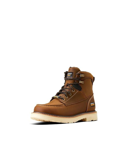 Ariat Rebar Lift 6 Waterproof Work Boots (Distressed) Shoes in Brown ...