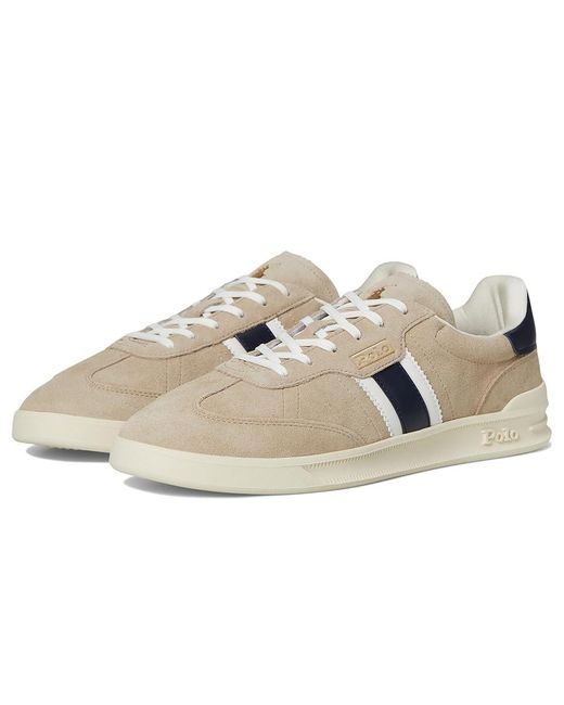 Polo Ralph Lauren Heritage Aera Suede Sneakers (Milkshake//) Shoes in ...