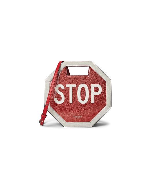 Kate Spade Glitter Patent Crossbody Bag in Red | Lyst
