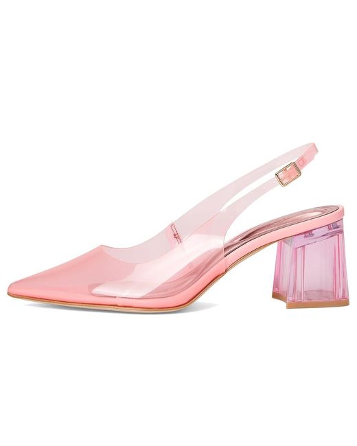 Jessica Simpson Syrina Lucite Slingback Pumps High Heels, Leather ...