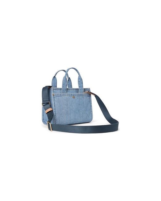 COACH Denim Cargo Tote 26 Tote Handbags, Denim/Fabric/Leather in Blue ...