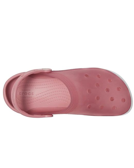 Crocs™ Classic Frosted Clog Slippers 8 in Pink | Lyst
