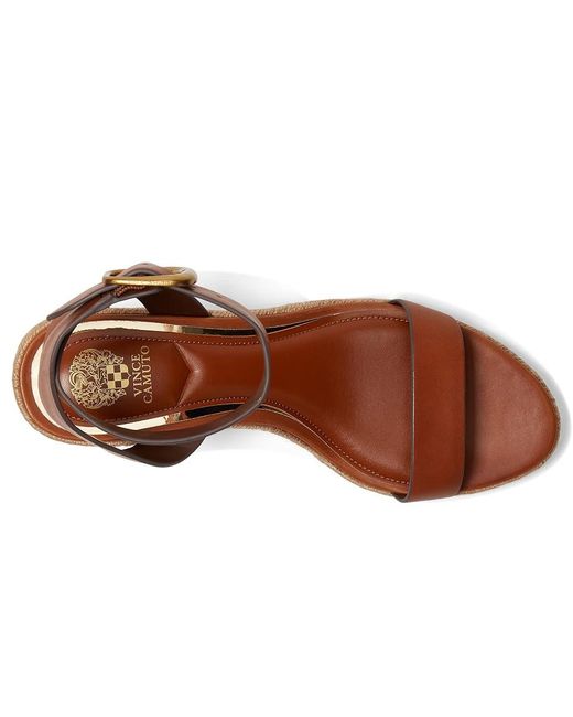 Vince Camuto Felia Espadrille Wedge Sandals Sandals, Leather in Brown ...