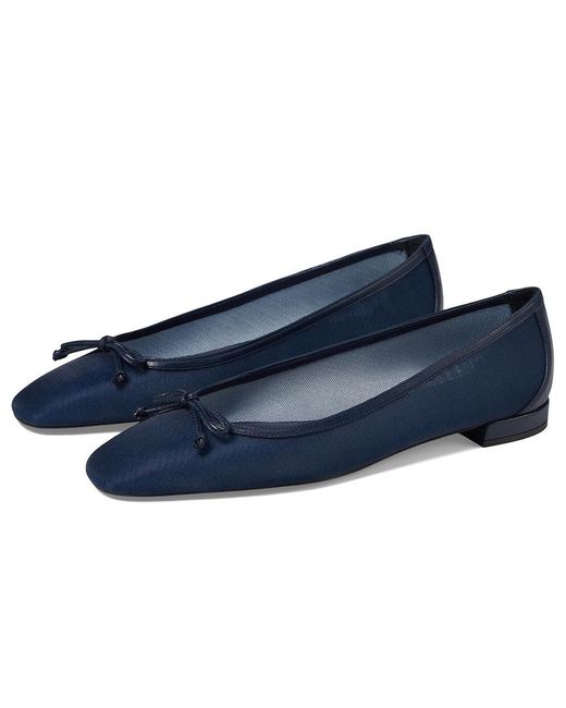 Stuart Weitzman Arabella Ballet Flat Flat Shoes, Leather/Mesh in Blue ...