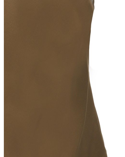 THE GARMENT Silk Satin Tulle Overlay Top in Brown | Lyst
