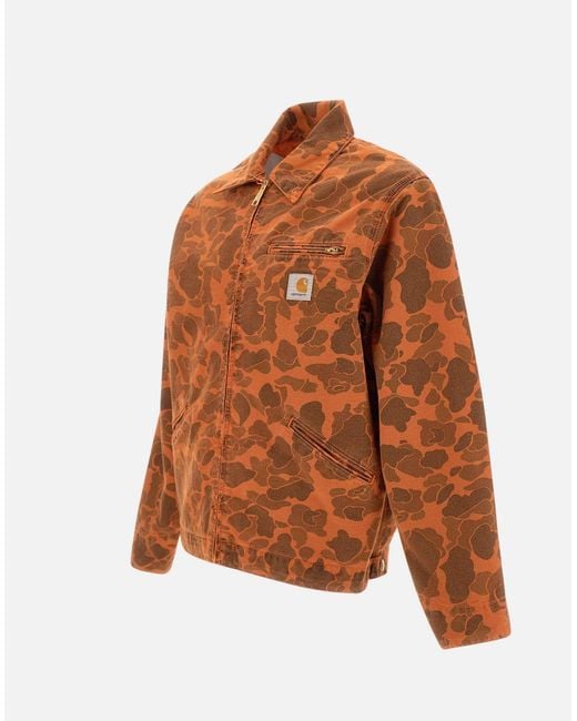 Carhartt Duck Detroit Camouflage Jacket in Brown for Men | Lyst
