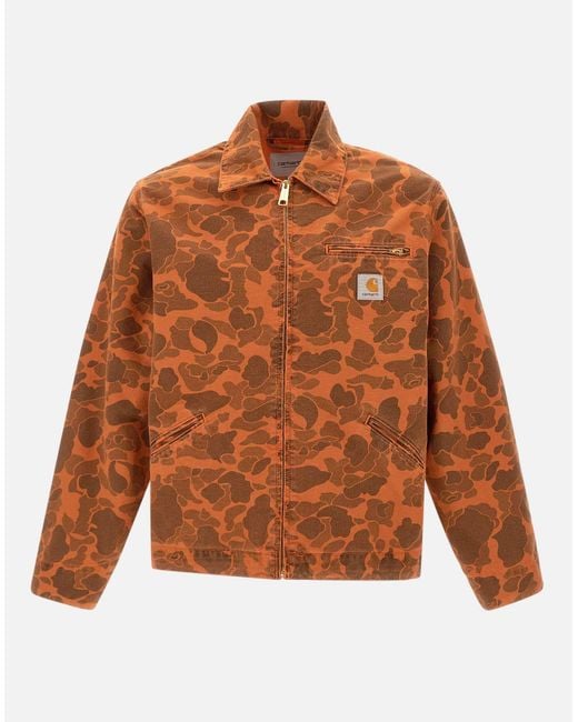 Carhartt Duck Detroit Camouflage Jacket in Brown for Men | Lyst