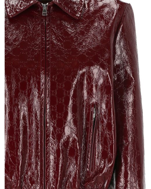 Gucci Gg Supreme Debossed Jacket in Purple | Lyst