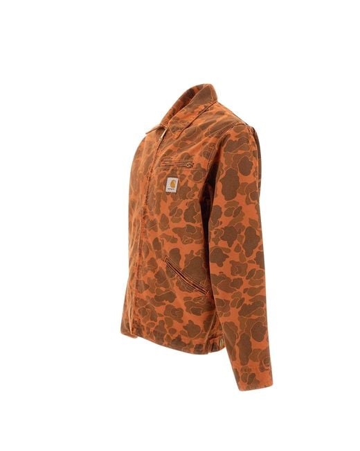 Carhartt Duck Detroit Camouflage Jacket in Brown for Men | Lyst
