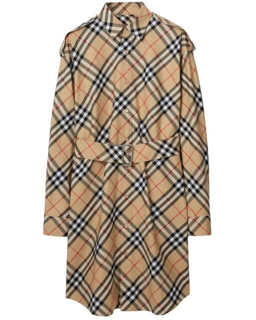 Burberry Vintage Check Dress With Belt | Lyst UK