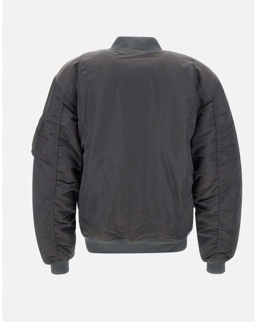 Alpha Industries Bomber Jacket With Pockets in Gray | Lyst