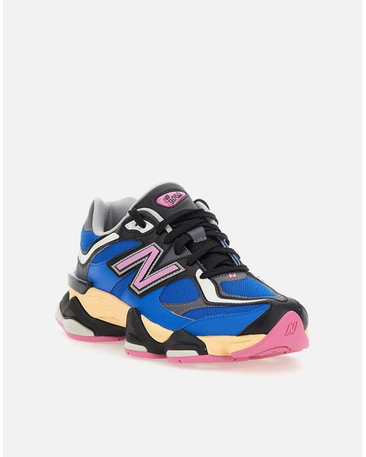 New Balance Multicolor Leather Mesh Sneakers in Blue | Lyst