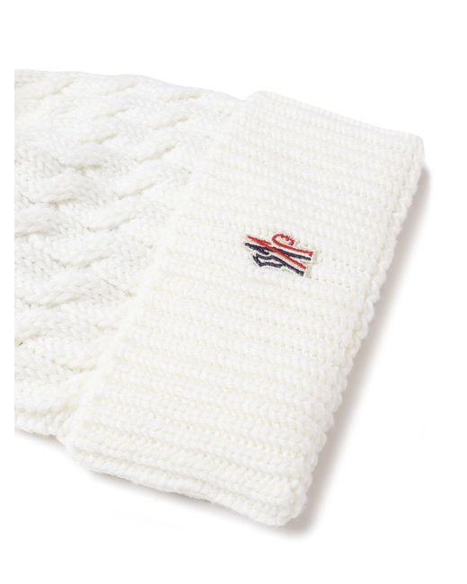 Moncler Wool Cap With Pom-Pom in White | Lyst