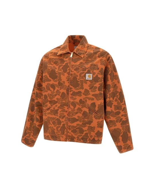 Carhartt Duck Detroit Camouflage Jacket in Brown for Men | Lyst