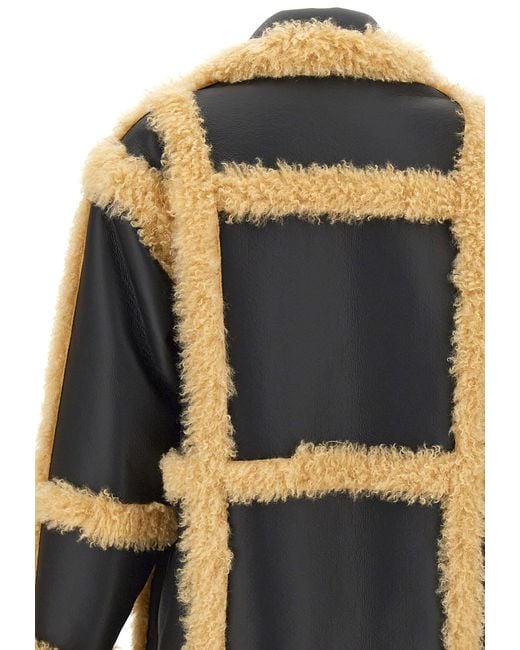 Stand Studio Hadlee Faux Shearling Coat in Metallic | Lyst UK