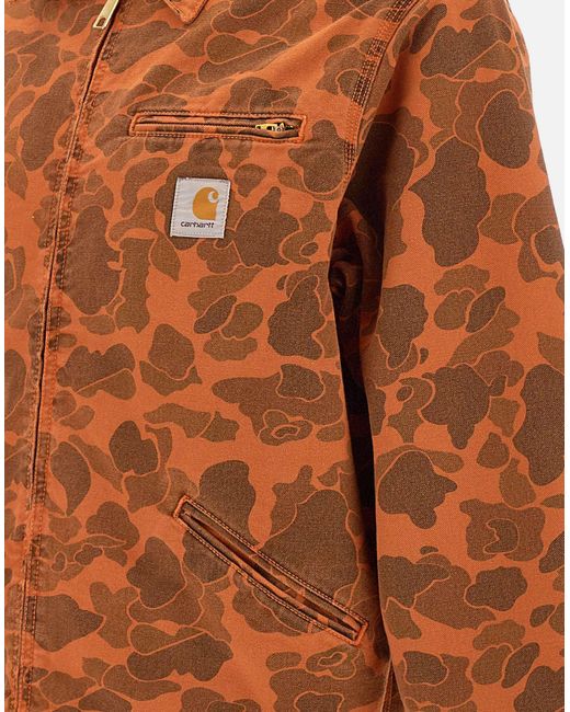 Carhartt Duck Detroit Camouflage Jacket in Brown for Men | Lyst