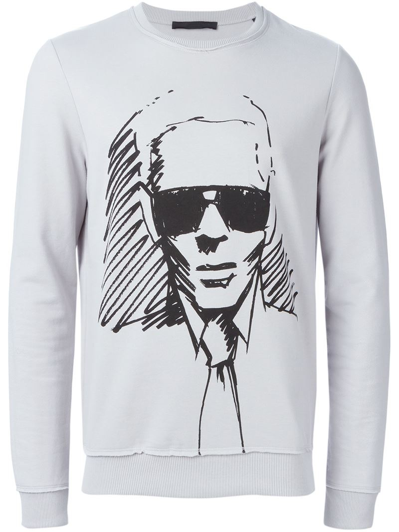 Lyst - Karl Lagerfeld Karl Print Sweatshirt in Gray for Men Lyst - Karl Lagerfeld Karl Print Sweatshirt in Gray for Men